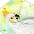 3drose, Cockatoo Parrot for Bird Lover with Green and Blue Watercolor ...