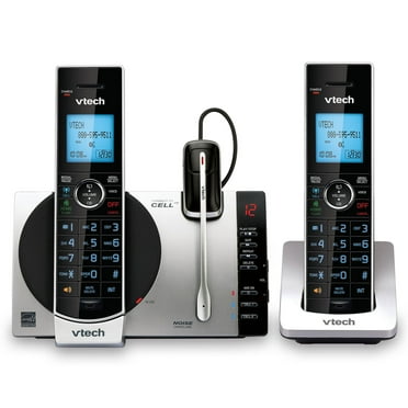 V-Tech 5-Handset Cordless Phone, Super Long Range, Bluetooth, Smart ...