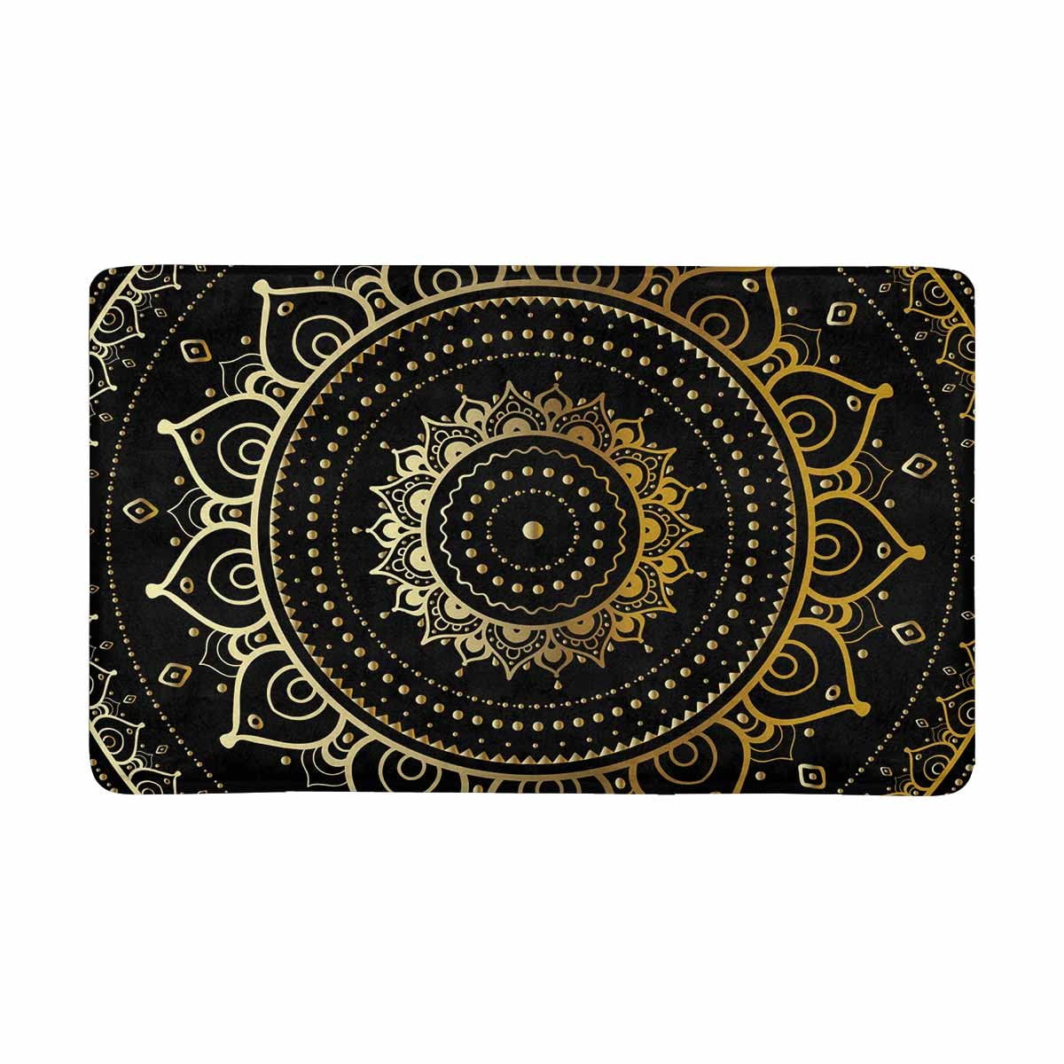 MKHERT Ethnic Vintage Gold Mandala Doormat Rug Home Decor Floor Mat ...