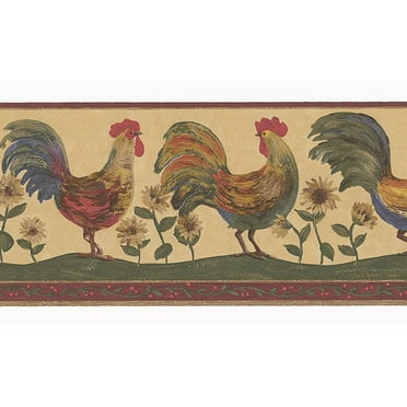 York Wallcoverings Hen and Rooster Pre-Pasted Border - Walmart.com
