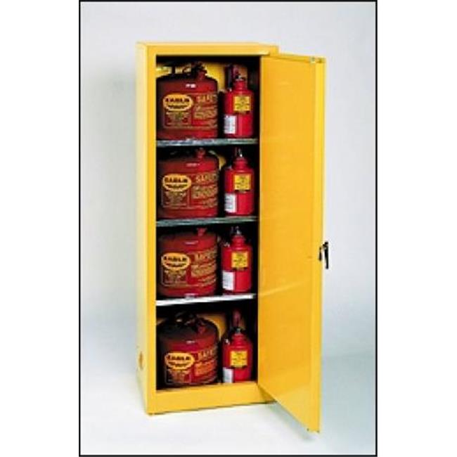 Flammable Liquid Storage Cabinets - Yellow One Door Self-Closing Three ...