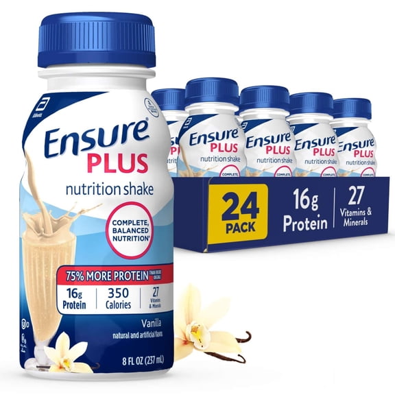 Free Shipping! Ensure Nutrition Shake Vanilla 16g Protein 8 fl oz 24 ...