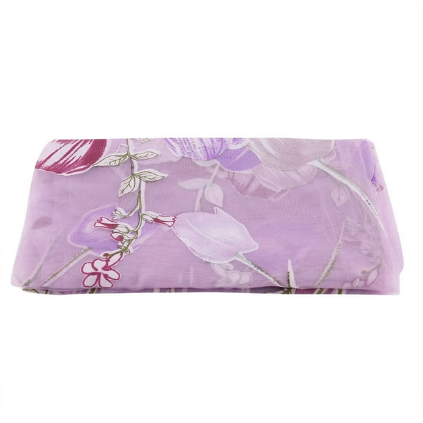 Cortinas románticas de color morado transparente para dormitorios y ...