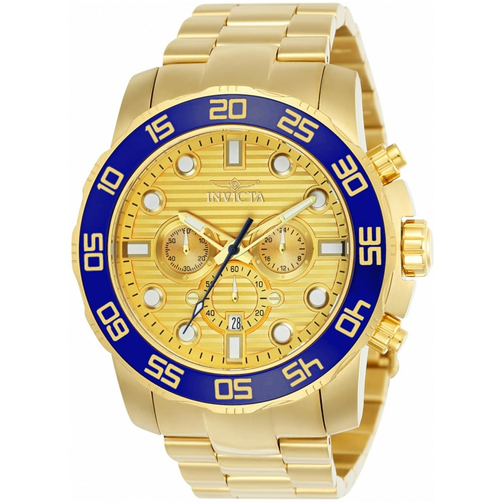 Invicta - Invicta Men's 50mm Pro Diver Chronograph YG Stainless Steel ...