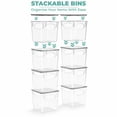 Sorbus Small Plastic Clear Storage Bins for Kitchen, Pantry, Fridge ...