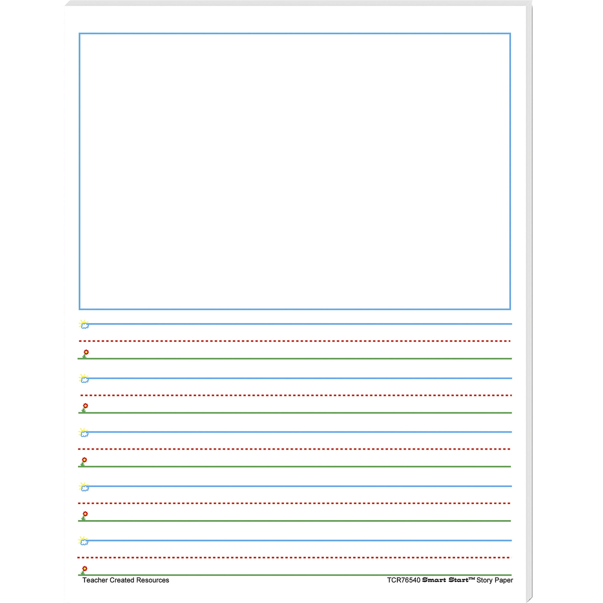 Teacher Created Resources Smart Start Story Paper, Grade 1 to 2, 5/8 ...