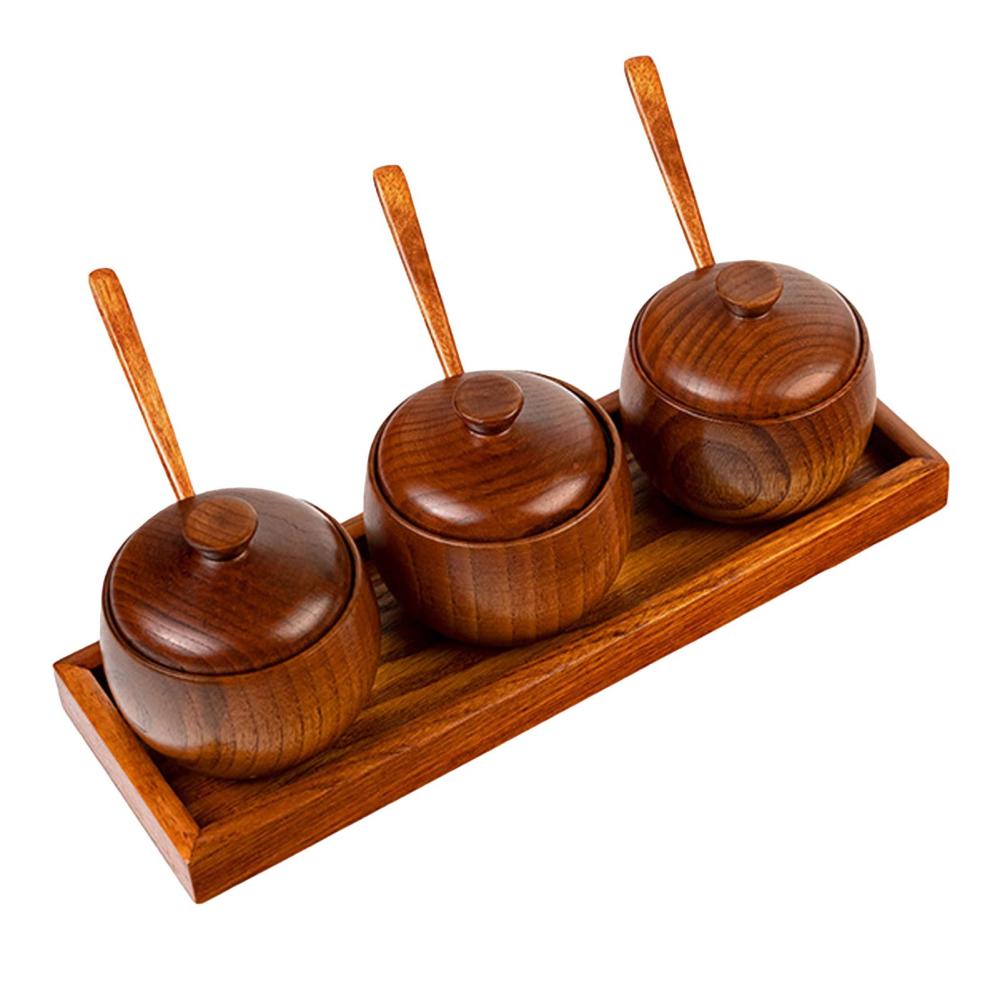 Salt Box | Japanese Vintage Sour Date Wood Wooden Spice Jar | Condiment ...