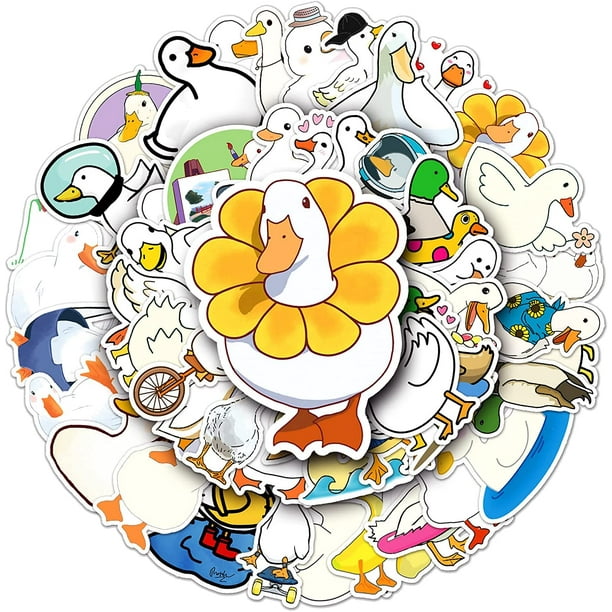 50 Packs Cartoon Duck Stickers Water Bottles Laptop Phone Motorcycle ...