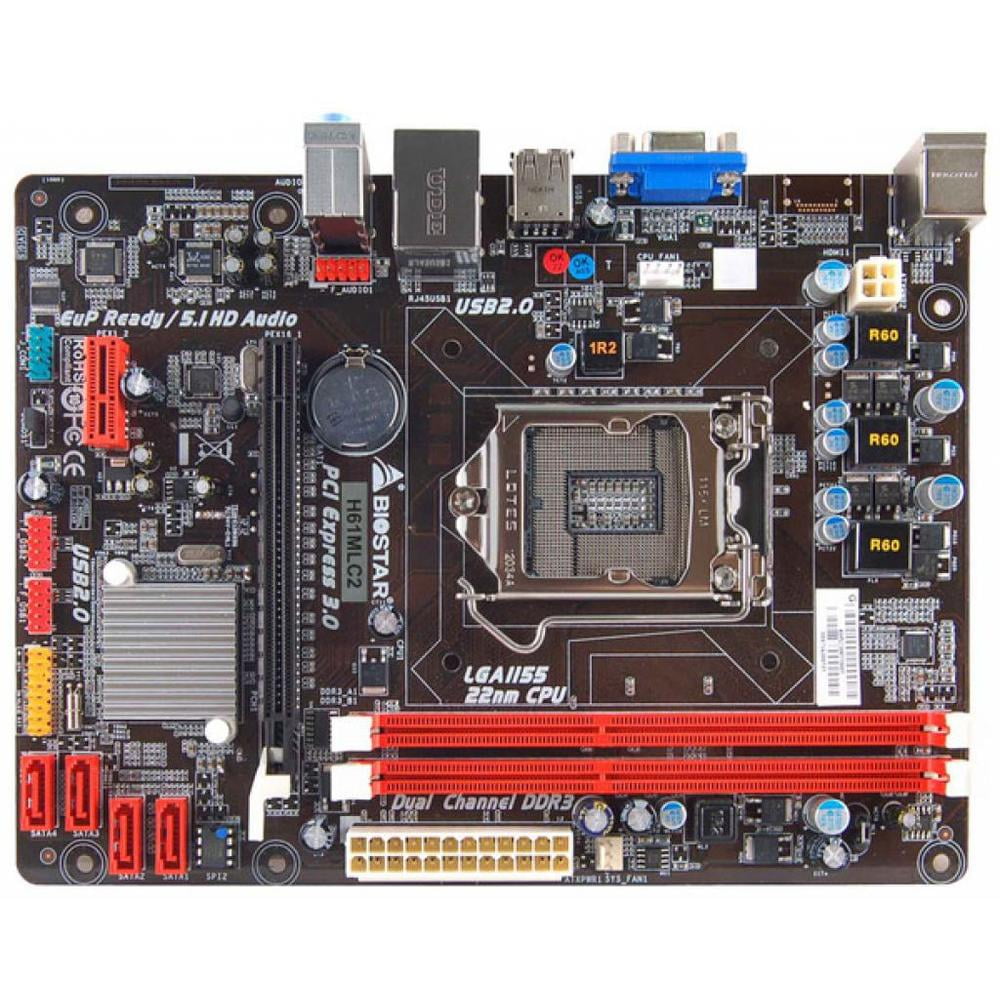 Placa madre Biostar H61MLC2 LGA 1155 Intel H61 DDR3 Micro ATX | Bodega ...