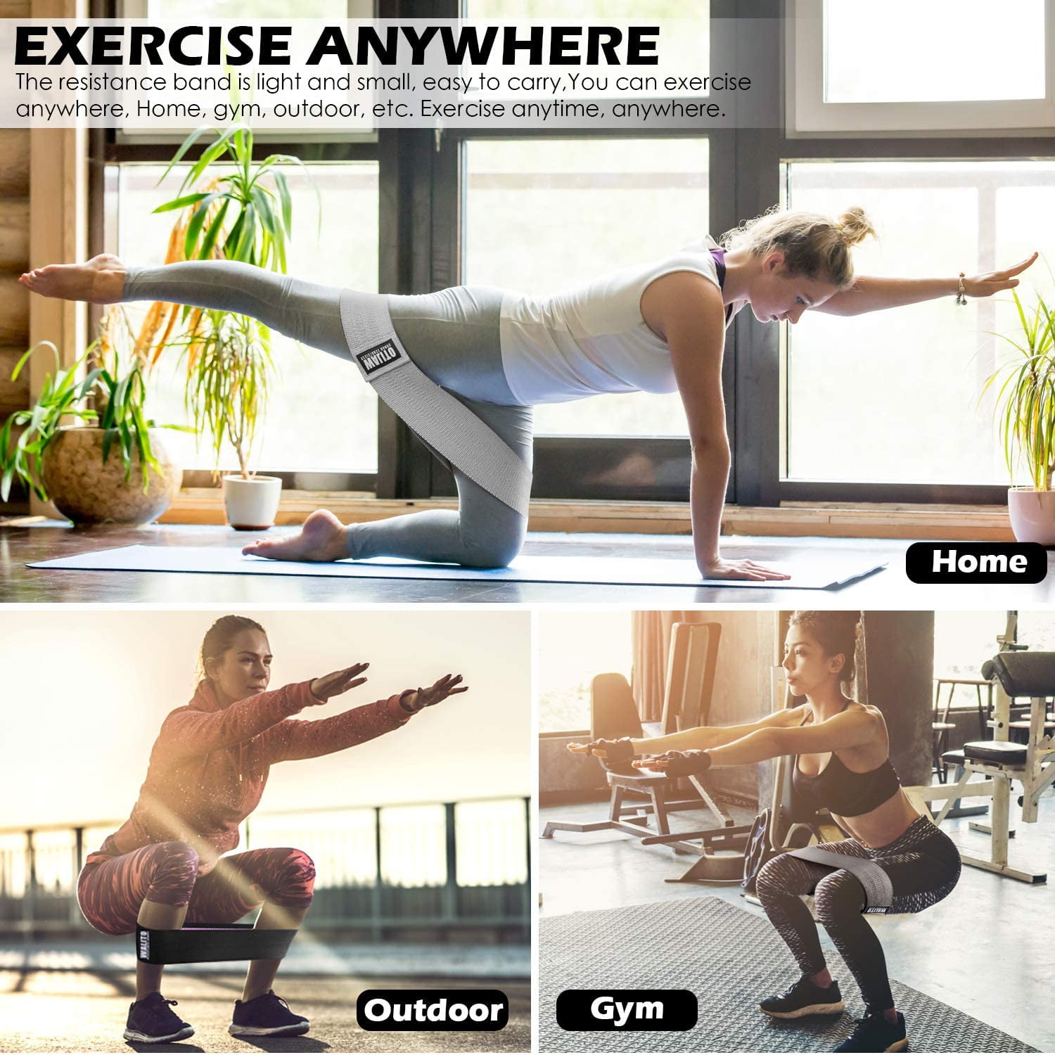 Fitness & Exercise Home exercises Donut resistance booty bands Home Gym ...