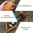Portable Motor Vehicle Key Bag Retro Waistband Men Top-grain Cowhide ...
