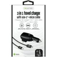 iEssentials IEN-ACP-CELL 3-in-1 Travel Charger - Walmart.com