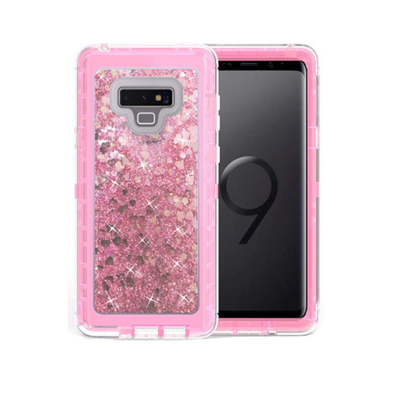 Samsung Galaxy Note 9 Liquid Quicksand Crystal Transparent Full Body ...