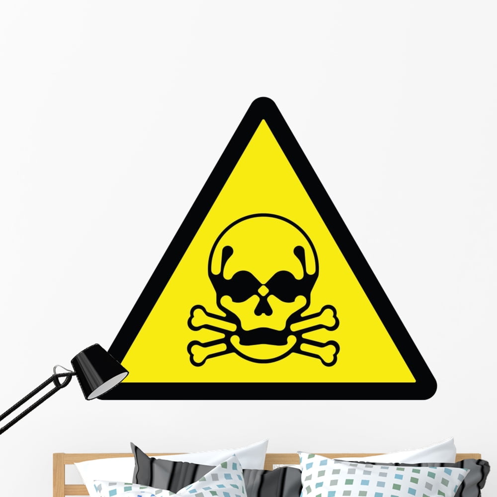 Toxic Hazard Sign Wall Decal by Wallmonkeys Peel and Stick Graphic (48 ...