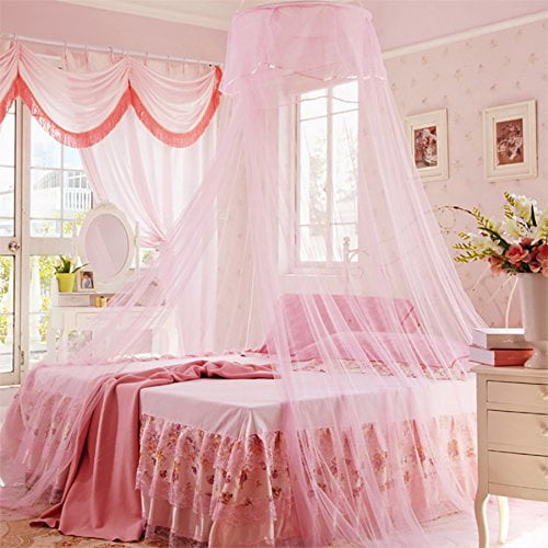Home Cal Bed Netting Round Top 3 layer Mosquito Net Bed Canopy Insect ...