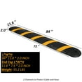 Pinypikaka 3.3FT/6FT Rubber Speed Bump, 1/2 Pack Speed Bumps, 2 Channel ...