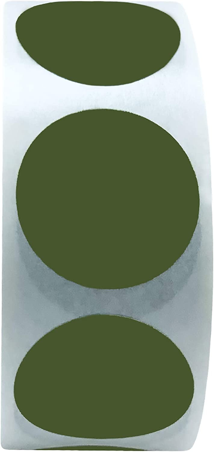 Olive Green Color Coding Labels for Organizing Inventory 0.75 Inch ...