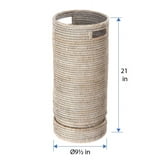 Kouboo La Jolla Rattan Round Handmade Umbrella Holder Freestanding Cane ...
