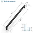 10-pack black cabinet handles 12-3/5-inch square cabinet handles matte ...