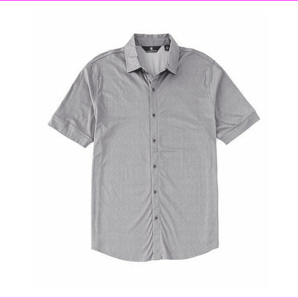 $98.50 Hart Schaffner Marx Short Sleeve Maze Print Coatfront, Gray Size ...