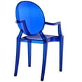 Hawthorne Collections 18.5" Modern Plastic Dining Arm Chair in Blue ...