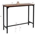 MONGJI 48" Narrow Console Table, Rectangular Kitchen Dining Tables w ...