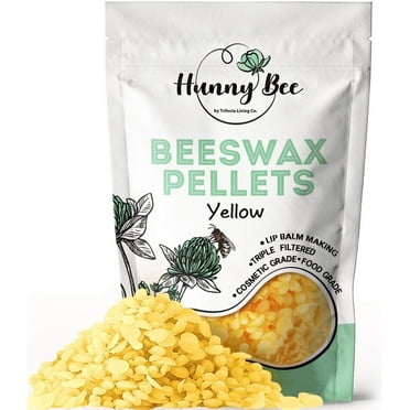 Yellow Natural Beeswax Pellets - 430g Beeswax Pastilles Pure Bulk Bees ...