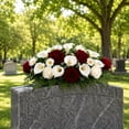 Grave Decoration, Natural Looking Artificial Flowers, All-Weather ...