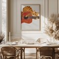 Affixzi Cute Cat on Guitar Wall Art Print, Whimsical Animal ...