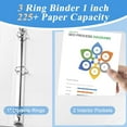 1-inch 3 Ring Binder Fit Letter Size Paper, 1" Slant D Ring Binders ...