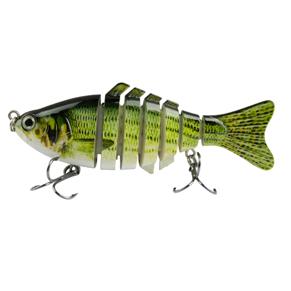 xinxinxx Multi Sections 2 Triple Claws Hooks Artificial Fish Shape Bait ...