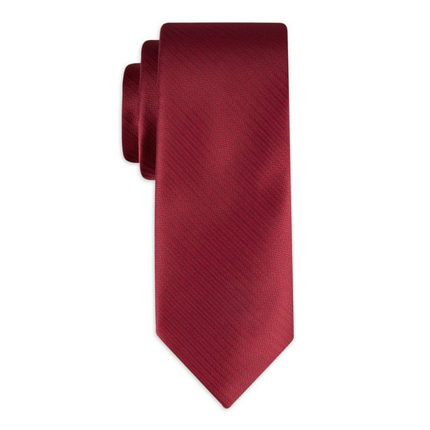 George Men's Solid Red Slim Necktie - Walmart.com
