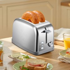 ANFILANK 4-Slice Retro Stainless Steel Toaster with Extra Wide Slots ...
