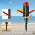 7FT Beach Umbrella with Table and Anchor Heavy Duty Windproof UPF 50 ...