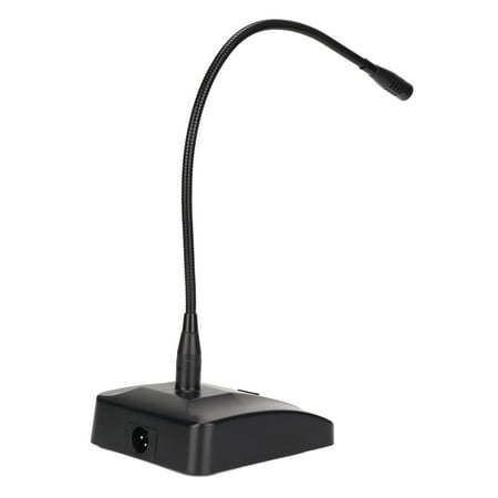 Desk Corded Microphone, Gooseneck Microphone Metal Tube LED Indicator ...