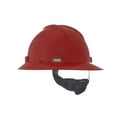 MSA 475371 V-Gard Full-Brim Hard Hat With Fas-Trac III Ratchet ...