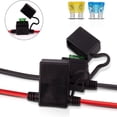 Dual Positive Negative ATC Style Fuse Holder 10AWG Wire With Ring ...