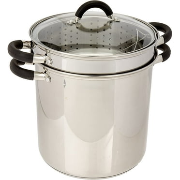 Cook N Home 8-Quart Stainless Steel Pasta Cooker, Steamer Multipots ...