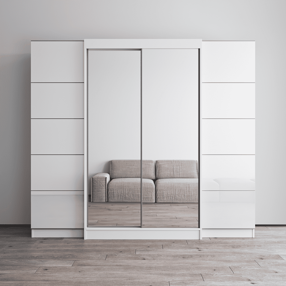 Aria 2D120-EXEX Wardrobe with 2 Mirrors - Walmart.com