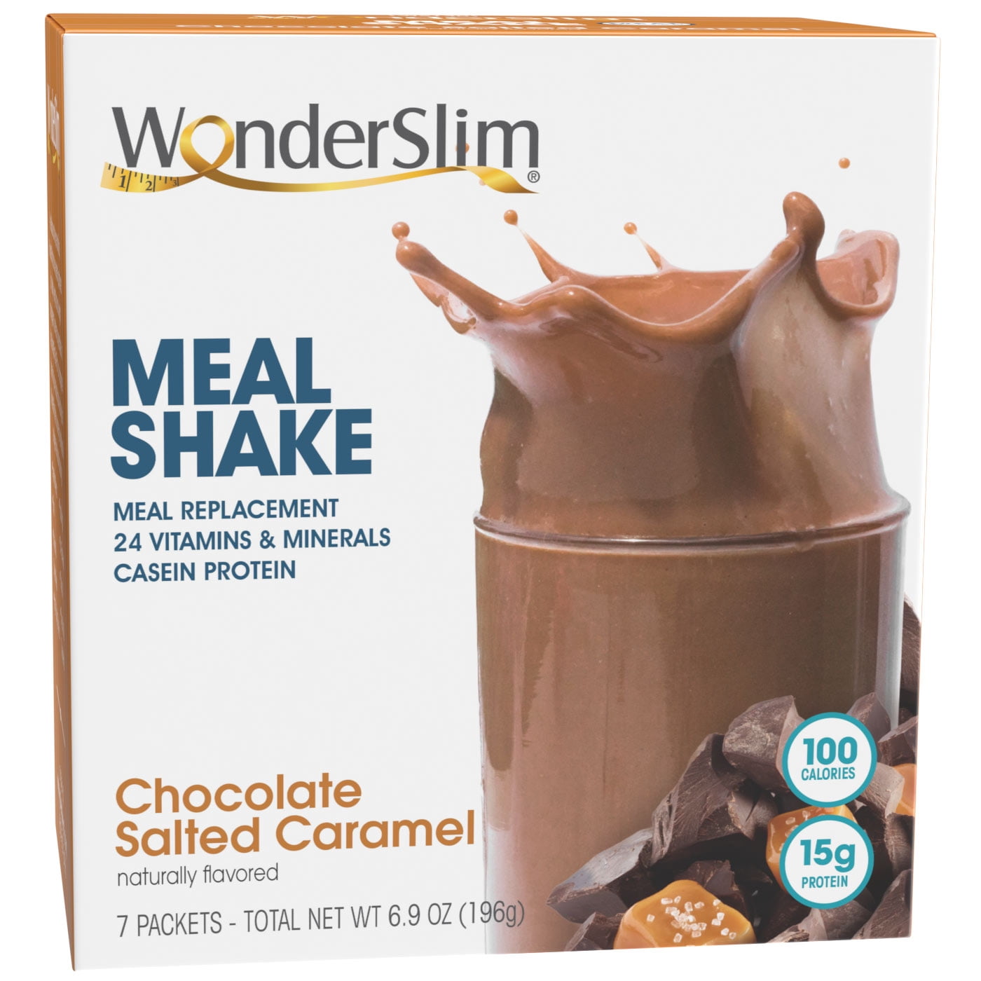 WonderSlim Meal Shake, Chocolate Salted Caramel (7ct) - Walmart.com
