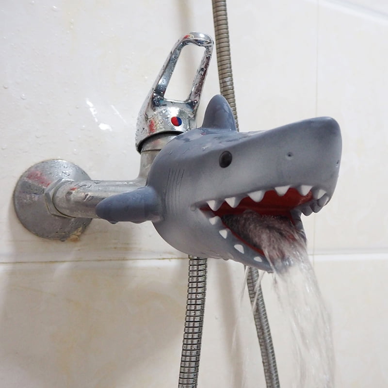 Kids Faucet Cover Children's Faucet Extender & Spout Cover - Grey Shark ...