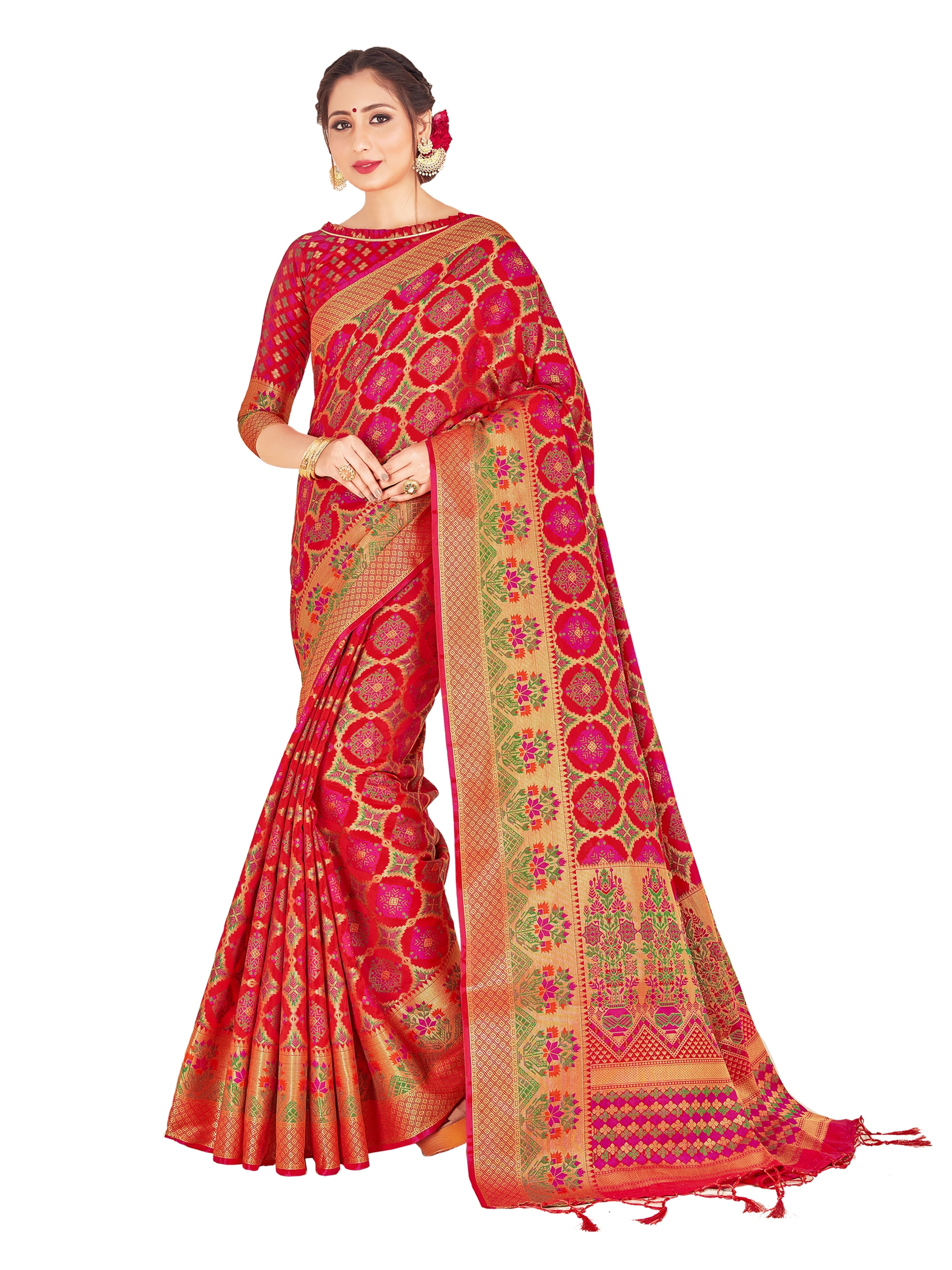 Sarees for Women Banarasi Art Silk Woven Wedding Saree || Ethnic Indian ...