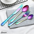 Spencer Rainbow Buffet Flatware Set, 4 Piece Stainless Steel Dinner ...