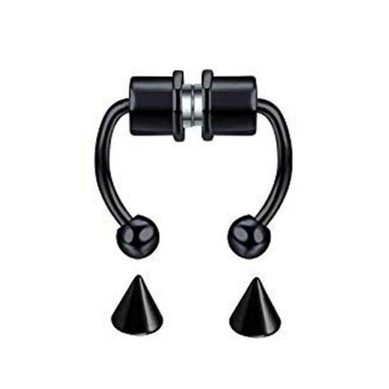 Magnetic Fake Nose Ring Stainless Steel Faux False Nose Ring Non ...
