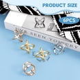 6Pcs Scarf Ring, X Shape Scarf Slide Buckle, Wonderful Scarf Clip for ...
