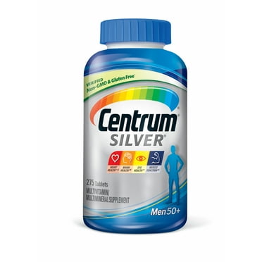 Centrum Silver Men 50+ Multivitamin, Multimineral Supplement, Non-GMO ...
