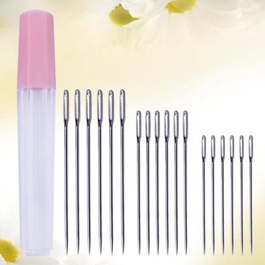 34PCS Big Eye Steel Needles Set - Long & Thin Handmade Quilting ...