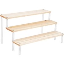Segolike Wood Display Riser Stand Wooden Display Shelf Multilayer ...