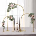 Efavormart Set of 3 Gold Metal Wedding Cake Chiara Arch Table ...