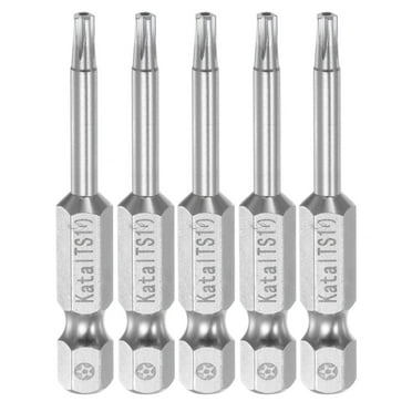 Uxcell T40 Magnetic Security Torx Screwdriver Bit 1/4" Hex Shank 4 ...